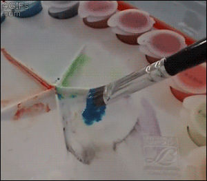 GIF pintura painting peinture - animated GIF on GIFER