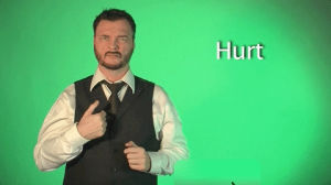Sign language hurt asl GIF - Find on GIFER