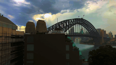 Evening storm bridge GIF on GIFER - by Felogamand