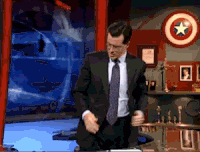 Colbert Screaming Gif