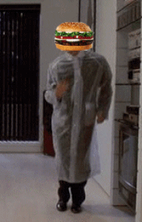 Hamburger head GIF - Conseguir o melhor gif em GIFER