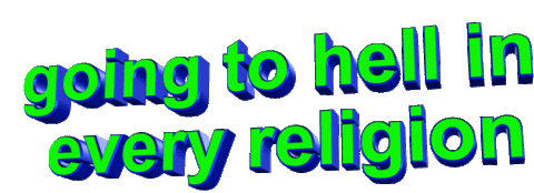 Going to hell in every religion GIF - Conseguir o melhor gif em GIFER