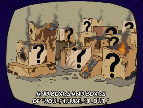 Boxes with question marks on fire GIF - Conseguir o melhor gif em GIFER