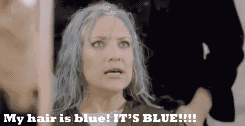 My hair is blue GIF - Conseguir o melhor gif em GIFER