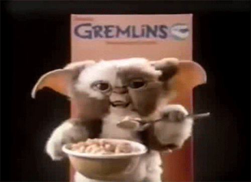 Gremlins cereal GIF - Conseguir o melhor gif em GIFER