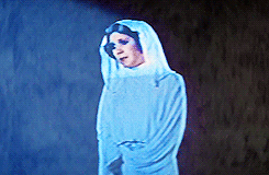 Princess leia hologram GIF - Conseguir o melhor gif em GIFER
