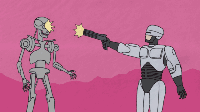 Robocop vs the terminator GIF - Conseguir o melhor gif em GIFER