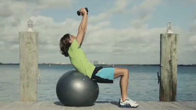 Swiss ball sit ups GIF - Conseguir o melhor gif em GIFER