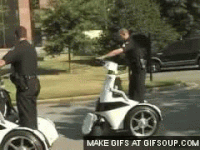 Chimpanzee Riding On A Segway Gif