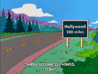 Simpsons car driving past road sign GIF - Conseguir o melhor gif em GIFER
