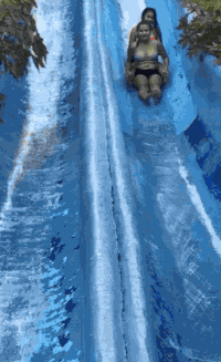 Norbit Rasputia Water Slide Gif