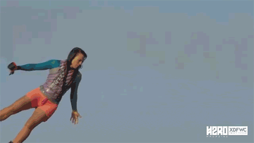 Girl Falling Off Cliff Gif