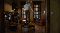 Sherlock Happy Jump Gif