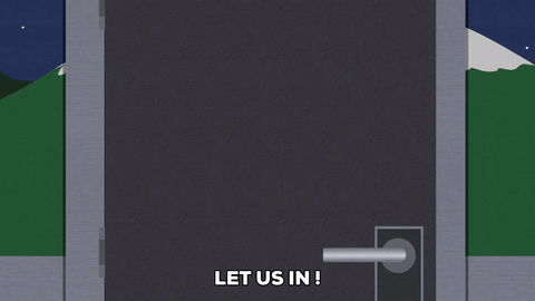 Speaking through a door GIF - Conseguir el mejor gif en GIFER