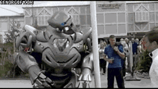 Dude dont fight a robot GIF - Conseguir o melhor gif em GIFER