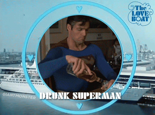 Superman drinking GIF - Conseguir o melhor gif em GIFER