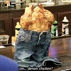 Denim chicken GIF - Conseguir o melhor gif em GIFER