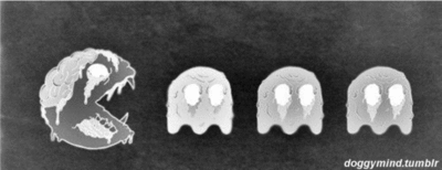 Pacman black and white GIF on GIFER - by Mazutilar