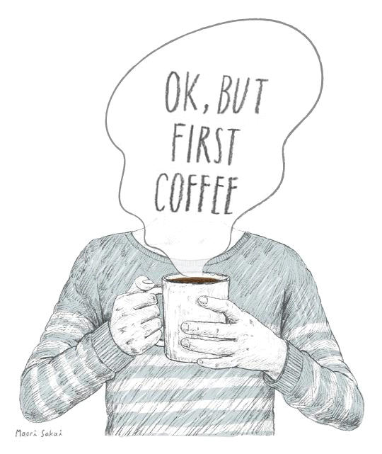 Coffee illustration drawing GIF on GIFER - by Morlurad